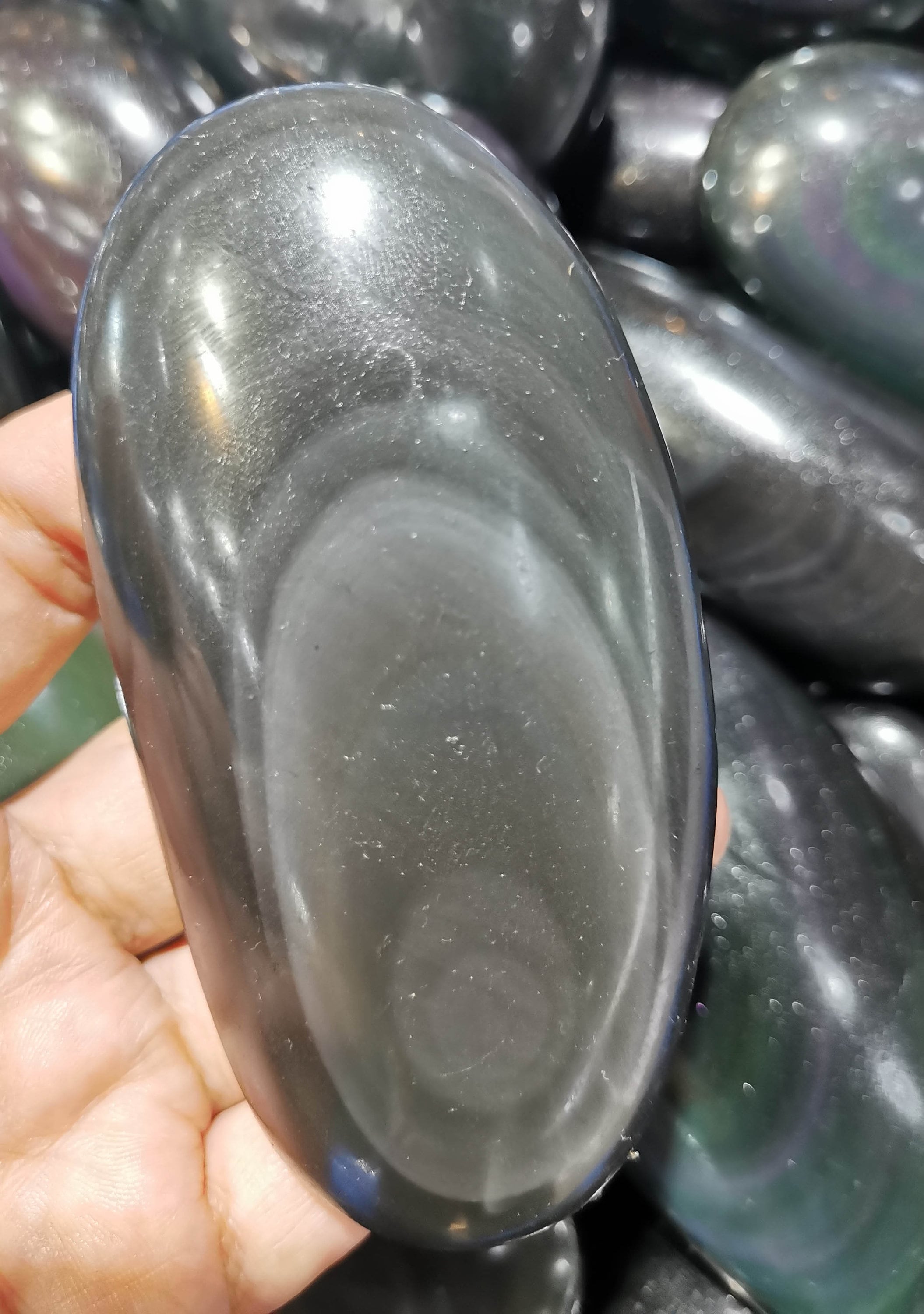 Obsidiana genuina grande cabujón de obsidiana de oro arco | Etsy
