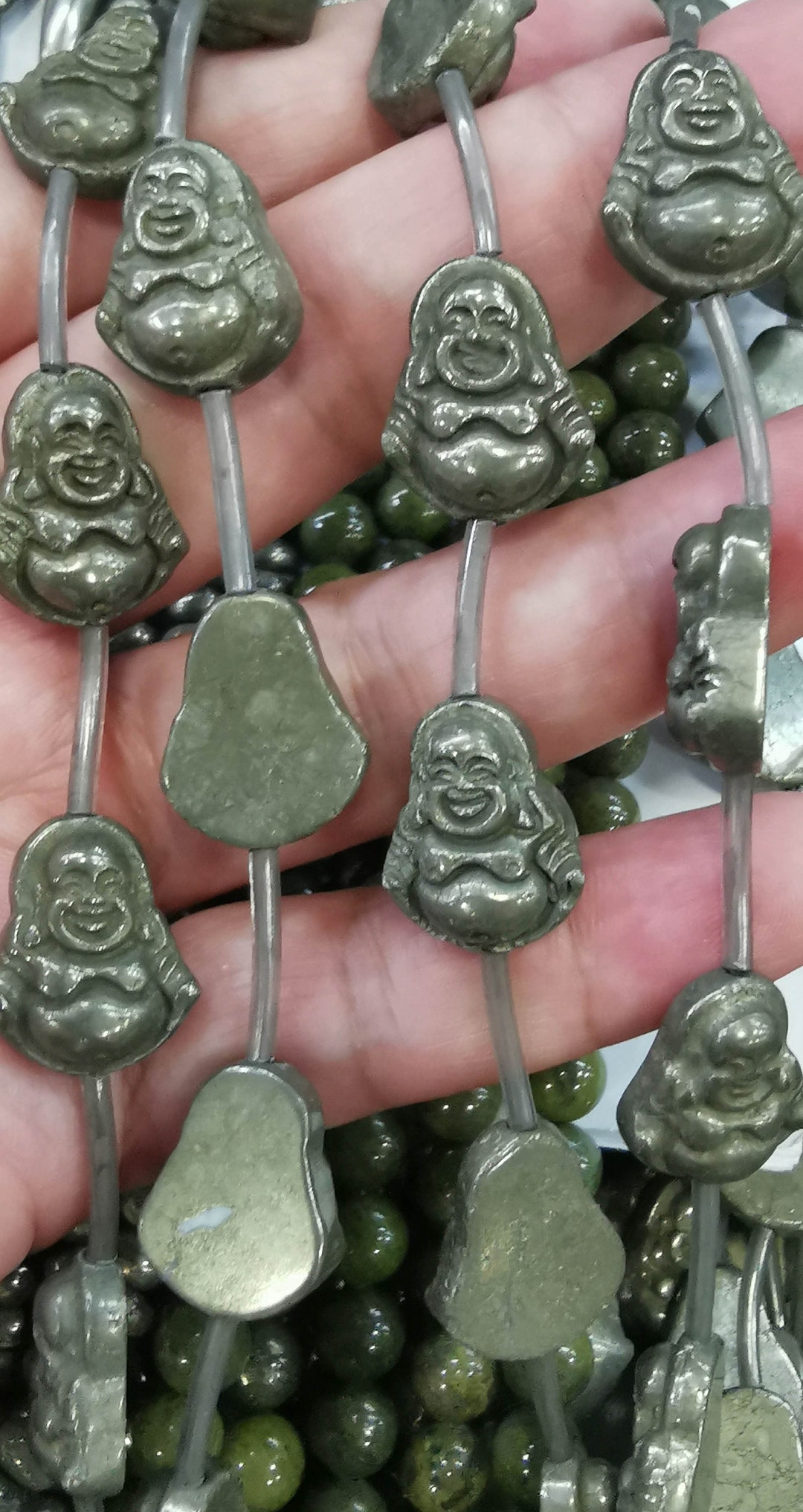 Full 16inch Genuine Pyrite Buddha Statues,hand Carved Crystal Buddha ...