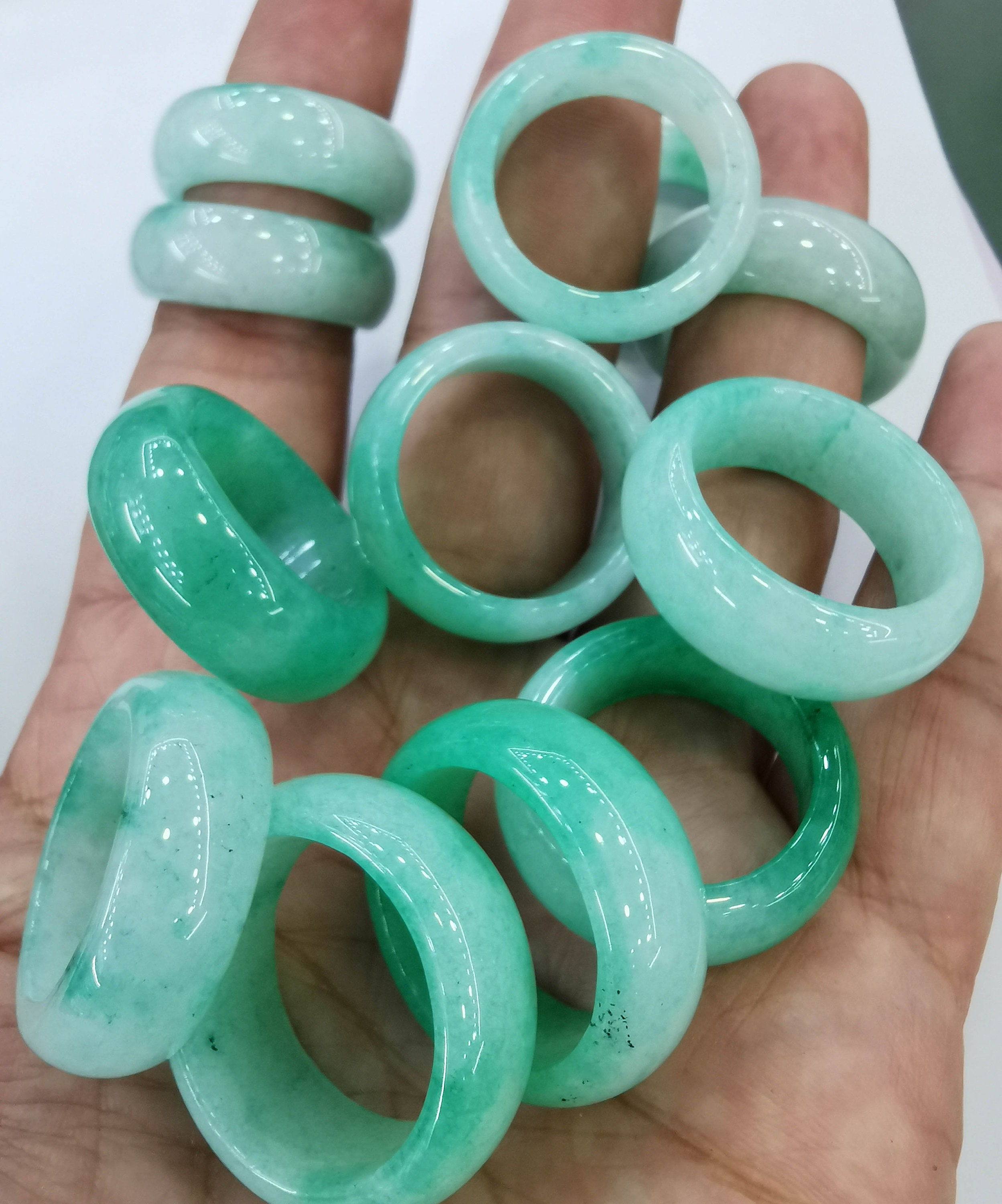 High Quality Canadian Jade Narrow Band Ring 6mm - Ring - Jade Ring ...