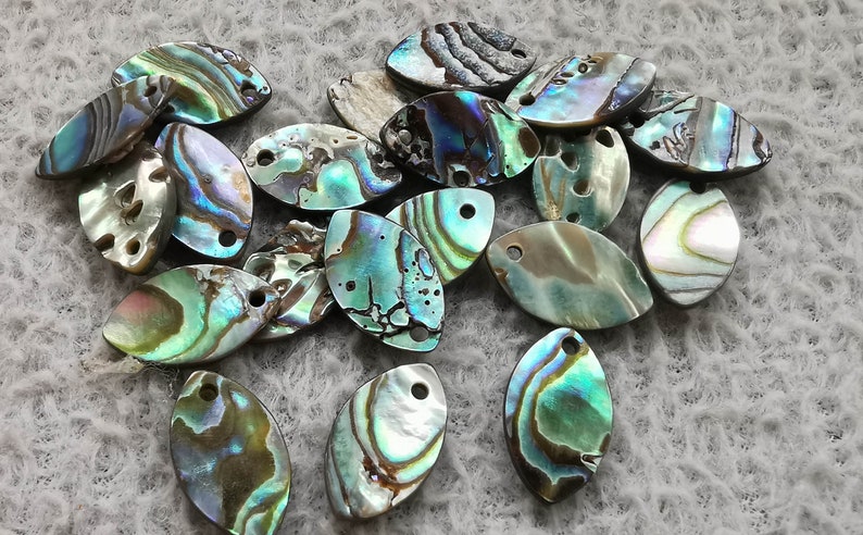 24pcs Genuine Abalone Shell Jewelry Evil Eye Round Disc Drop - Etsy