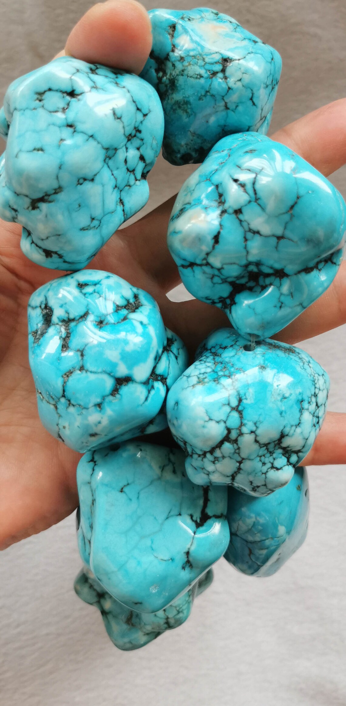 Large Raw Turquoise Stone Freeform Nuggets Drilled Turquoise - Etsy