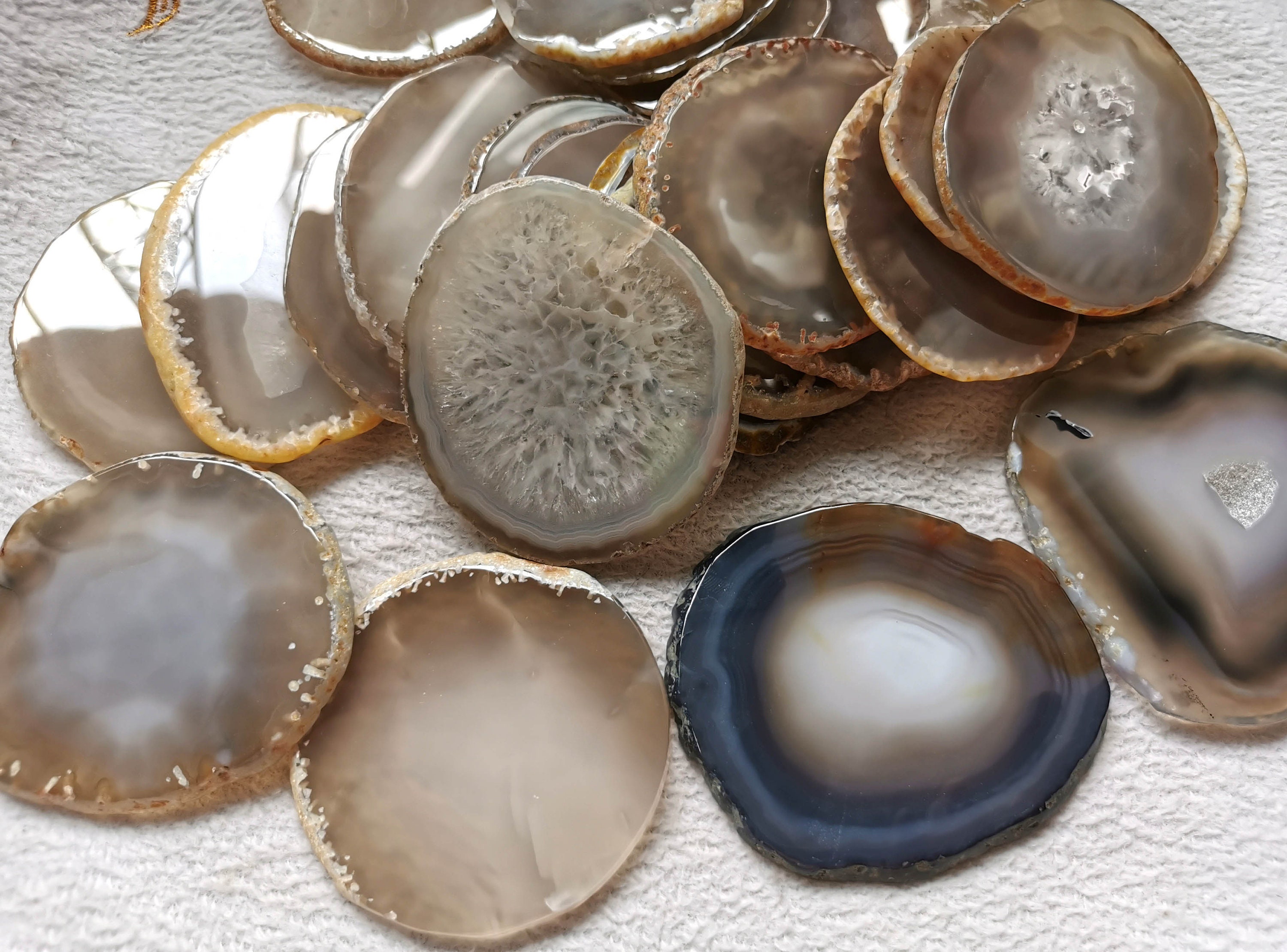 4PCS Natual Rock Agate Slices Coloured Geode Polished Slabs - Etsy