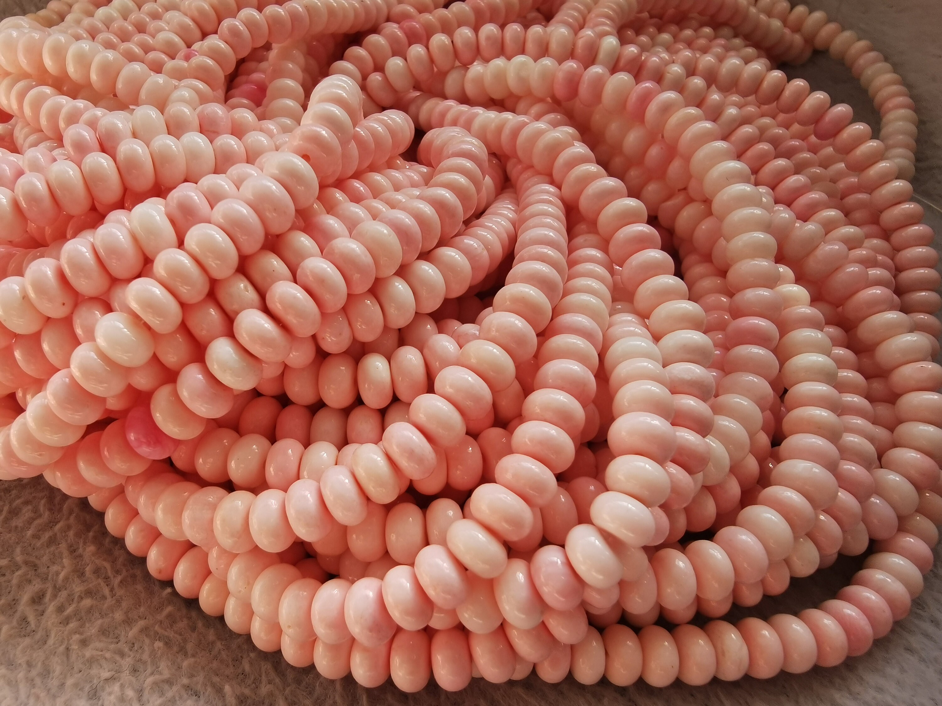 Real Natural Pink Conch Shell Beads Rondelle Shape 6mm 8mm Red Conch ...