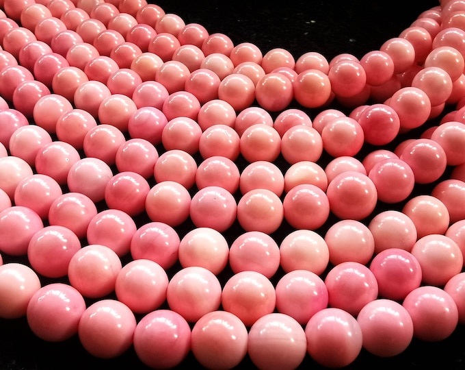 Full Strand 16inch Pink Conch Jewelry Round Ball Red Shell - Etsy