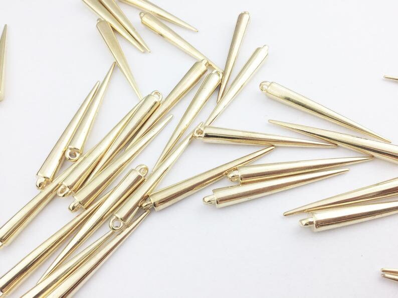 24pcs Spike Beads Colored Spikes Red-blue-white-black Ewelry - Etsy