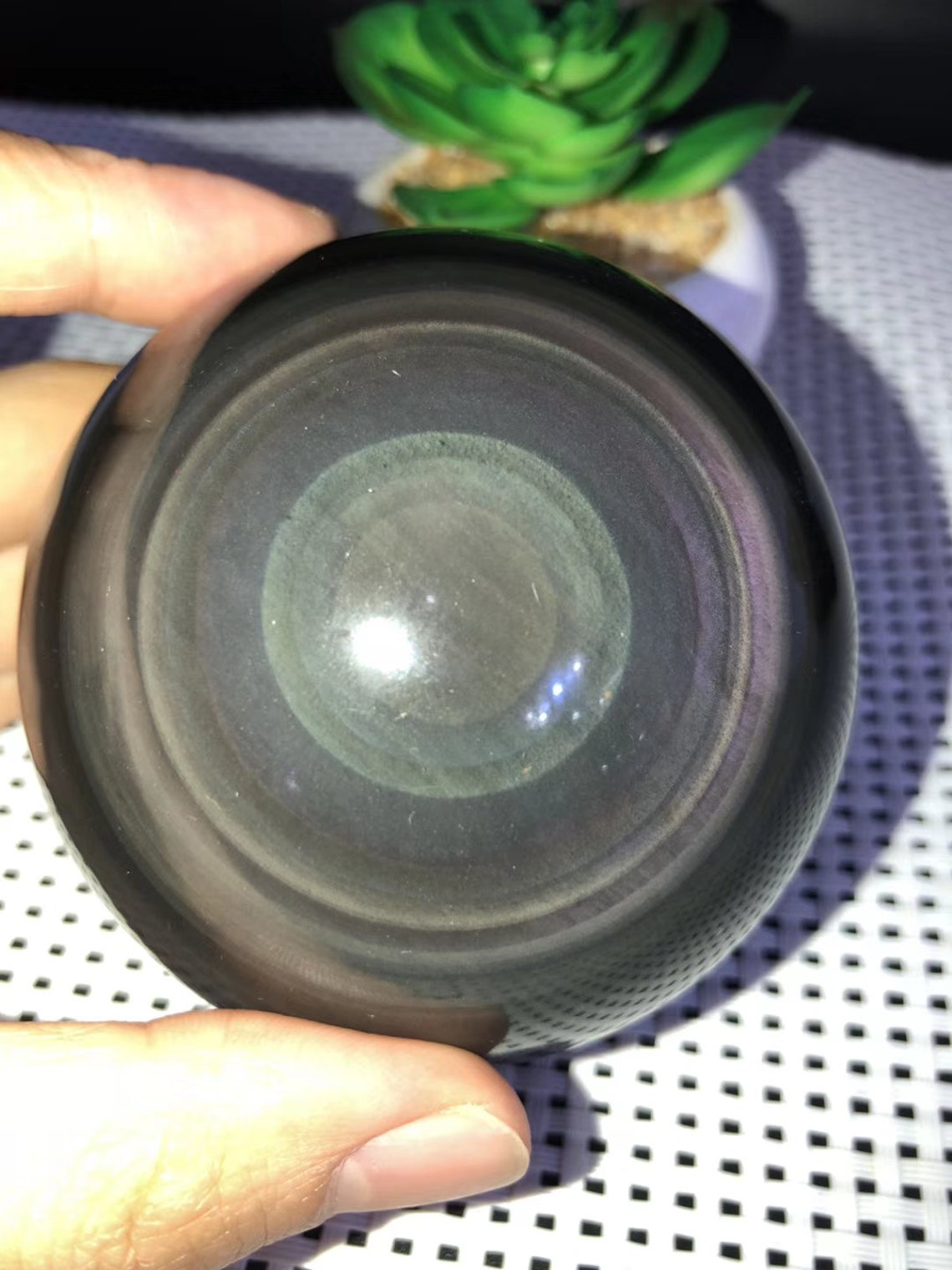 AA Grade 30-100mm(4") Real Stone Sphere Rainbow Obsidian Golden Healing ...