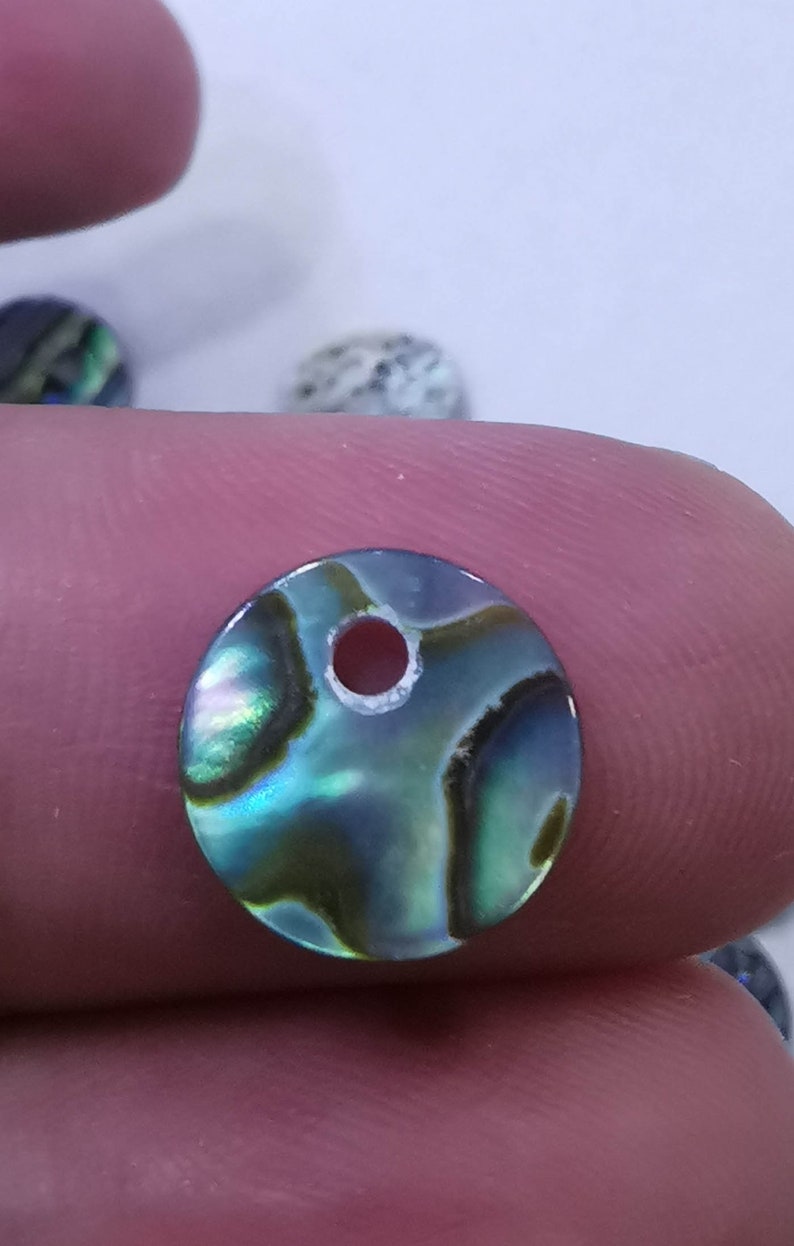 24pcs Genuine Abalone Shell Jewelry Evil Eye Round Disc Drop - Etsy