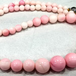 20inch Natural Pink Queen Conch Jewelry 6-16mm Round Beads Necklace 18k ...