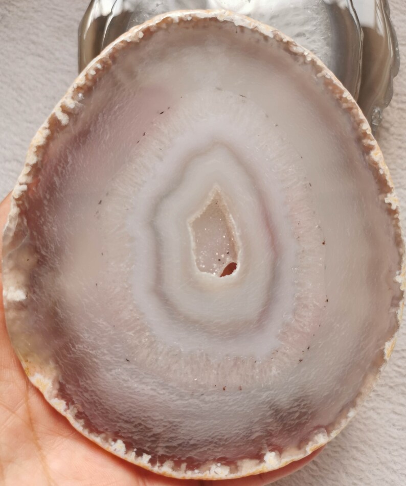 4PCS Natual Rock Agate Slices Coloured Geode Polished Slabs Brazil ...