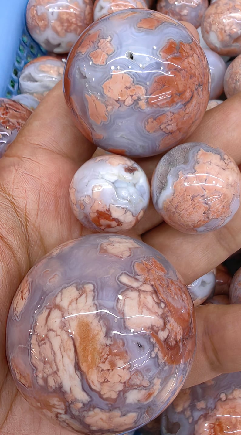 Rare Natural Pink Purple Agate Gem，crystal Sphere，quartz Crystal Ball ...