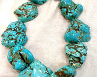 Large Raw Turquoise Stone Freeform Nuggets Drilled Turquoise - Etsy