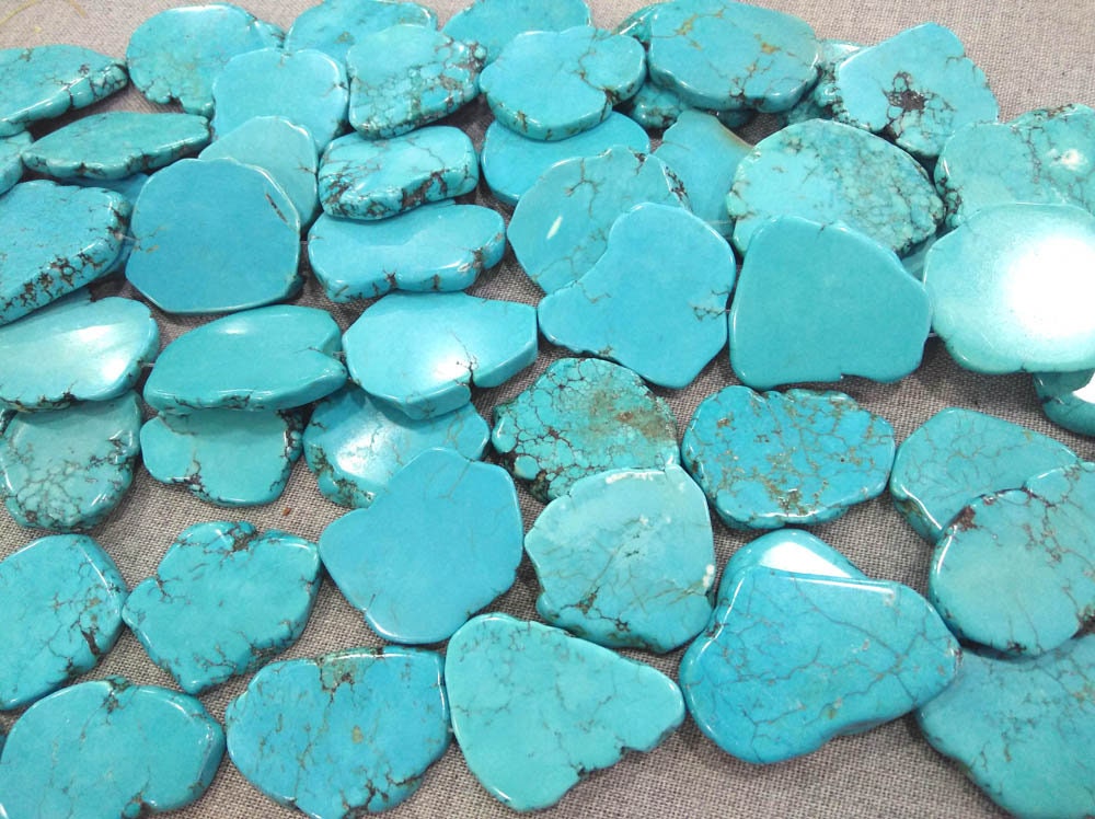 LOT 20pcs Matrix Turquoise Stone Freeform Slab Nugget - Etsy