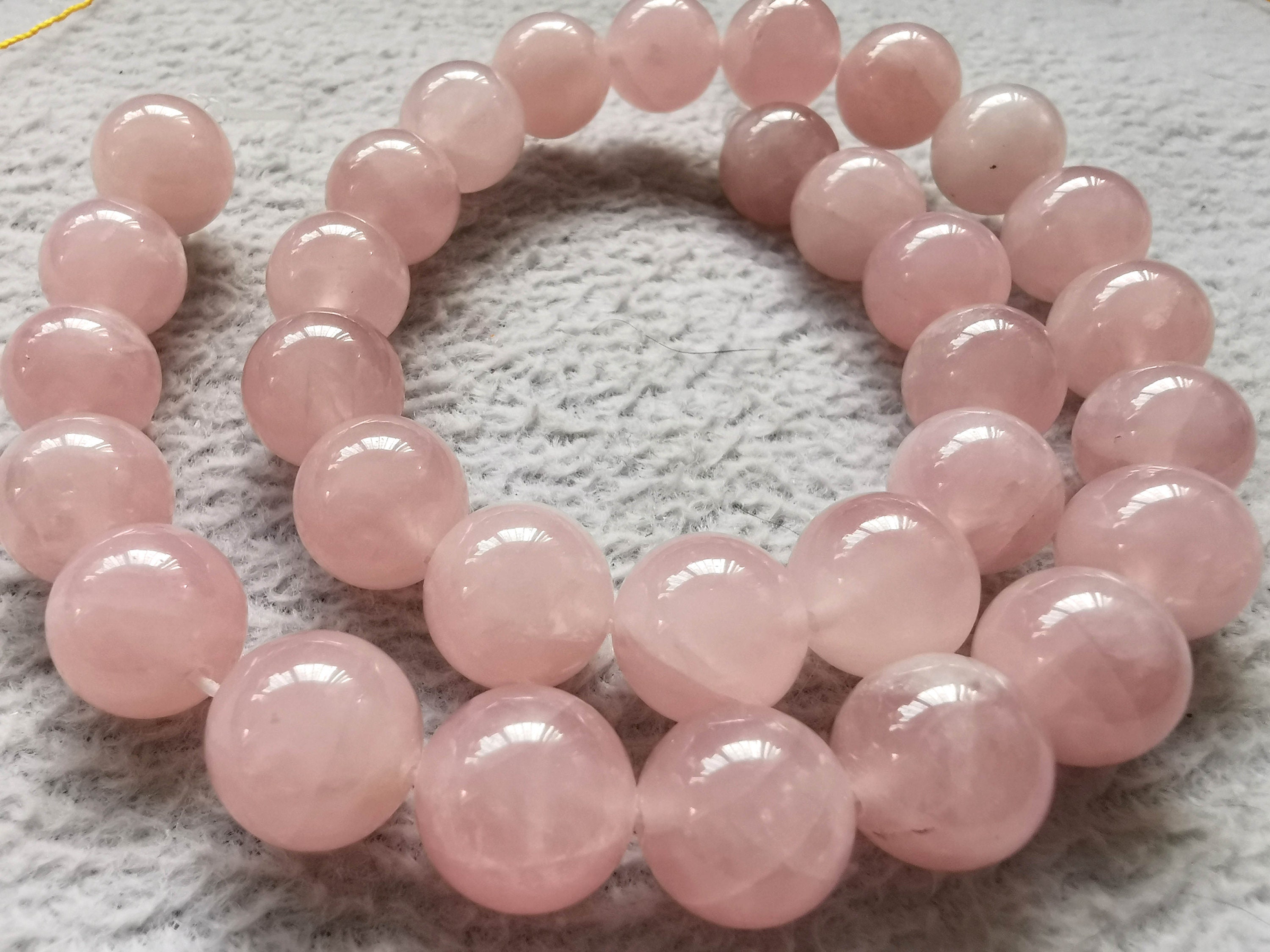 18mm to 4mm Natural Pink Rose Quartz Round Beads Smooth | Etsy