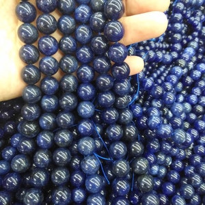 Natural Blue Stone Round Size 4mm 6mm 8mm 10mm 12mm 16 Strand for ...