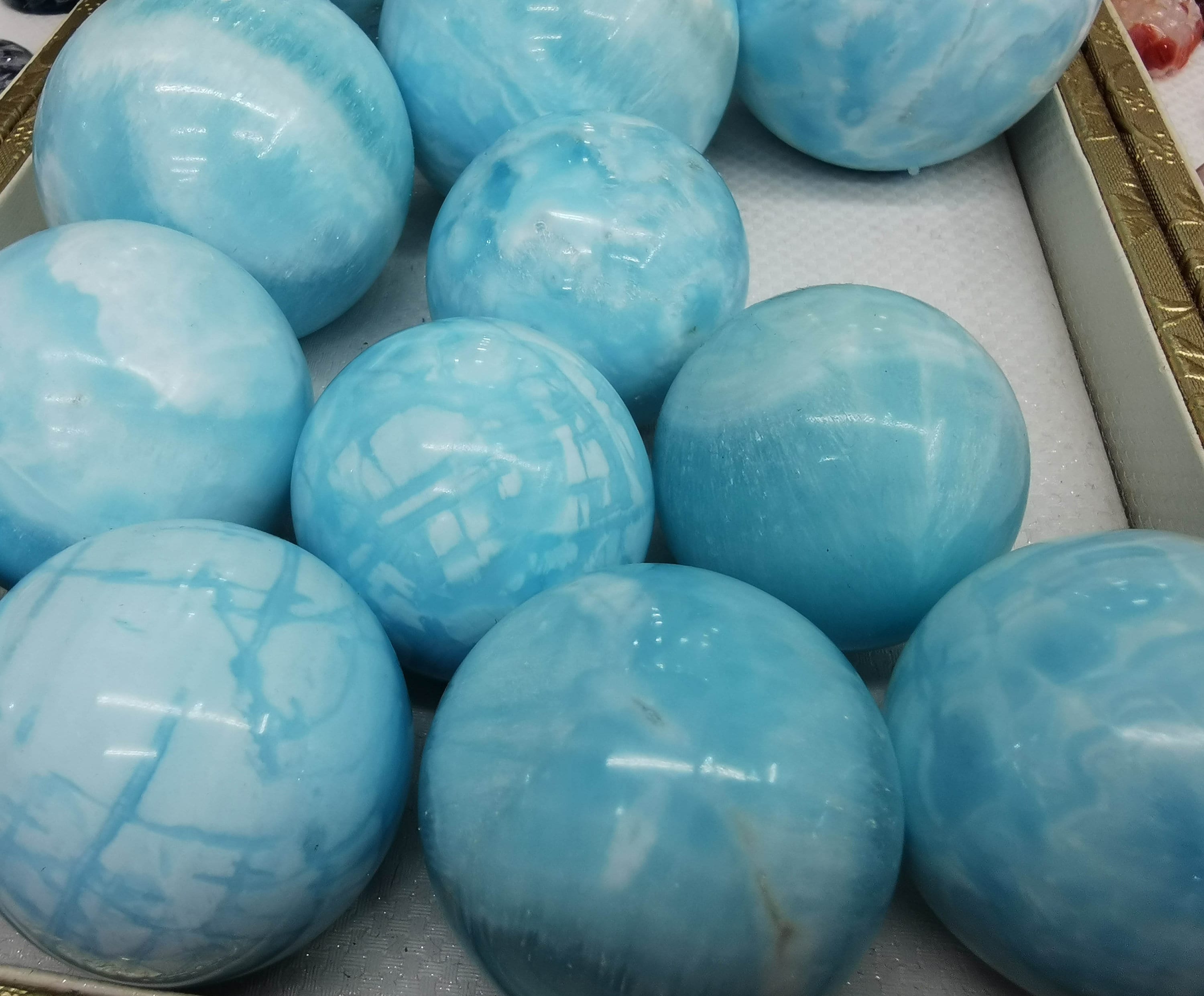 AA Grade rare Blue Hemimorphite Sphere 30-70mm3 Ball | Etsy