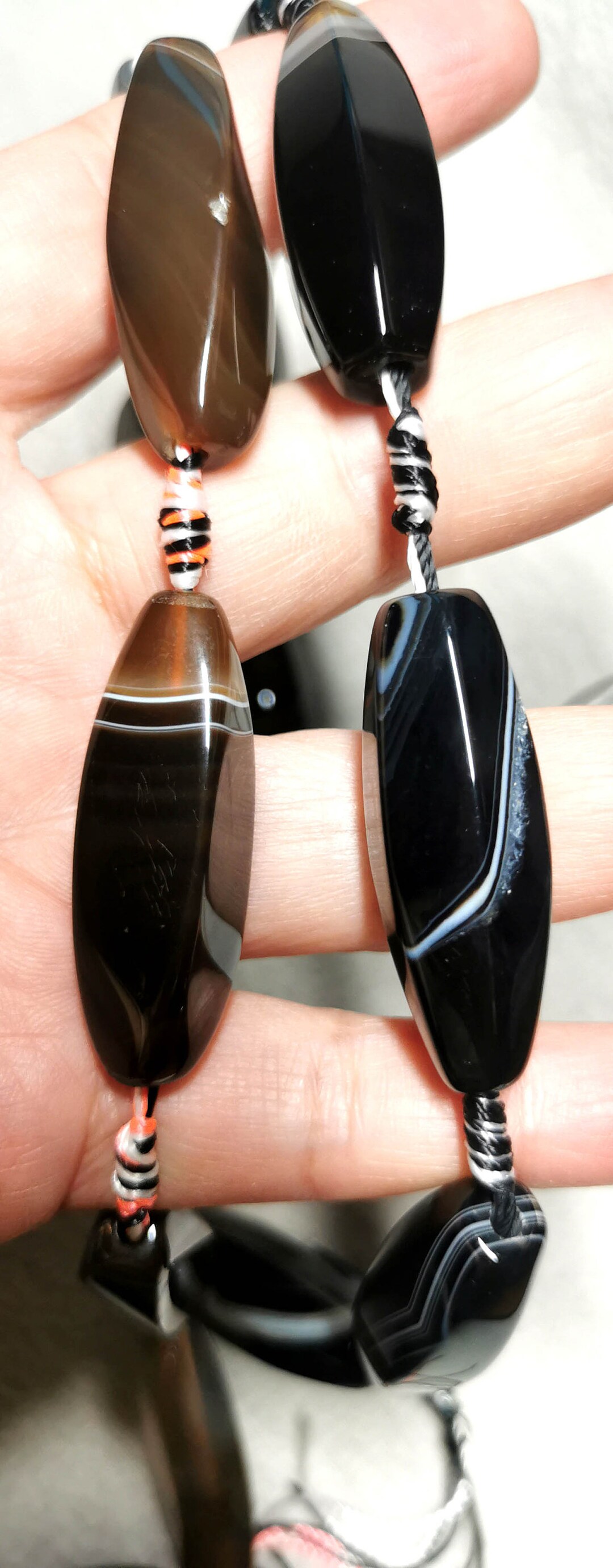 40x15mm Agate natural piedras preciosas cuentas facetadas arroz ...