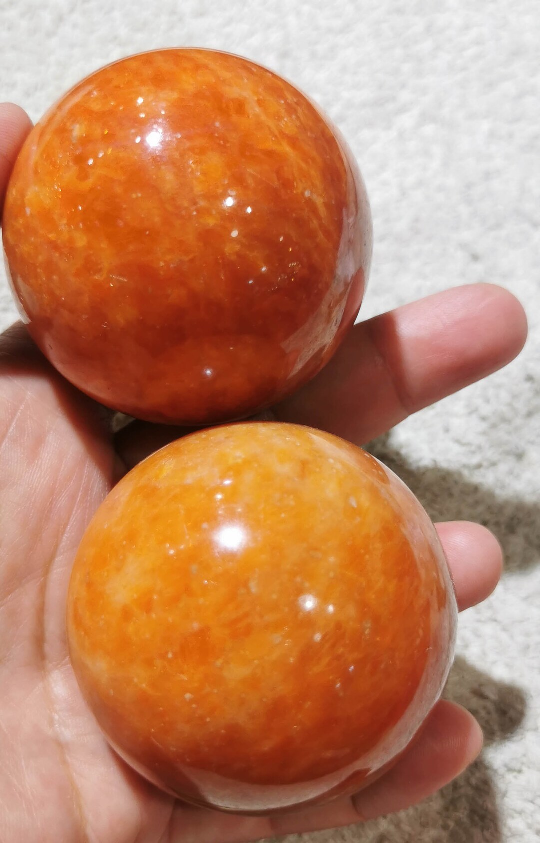 Large Natural Sunstone Spheres - Divine Masculine -golden Oranger ...