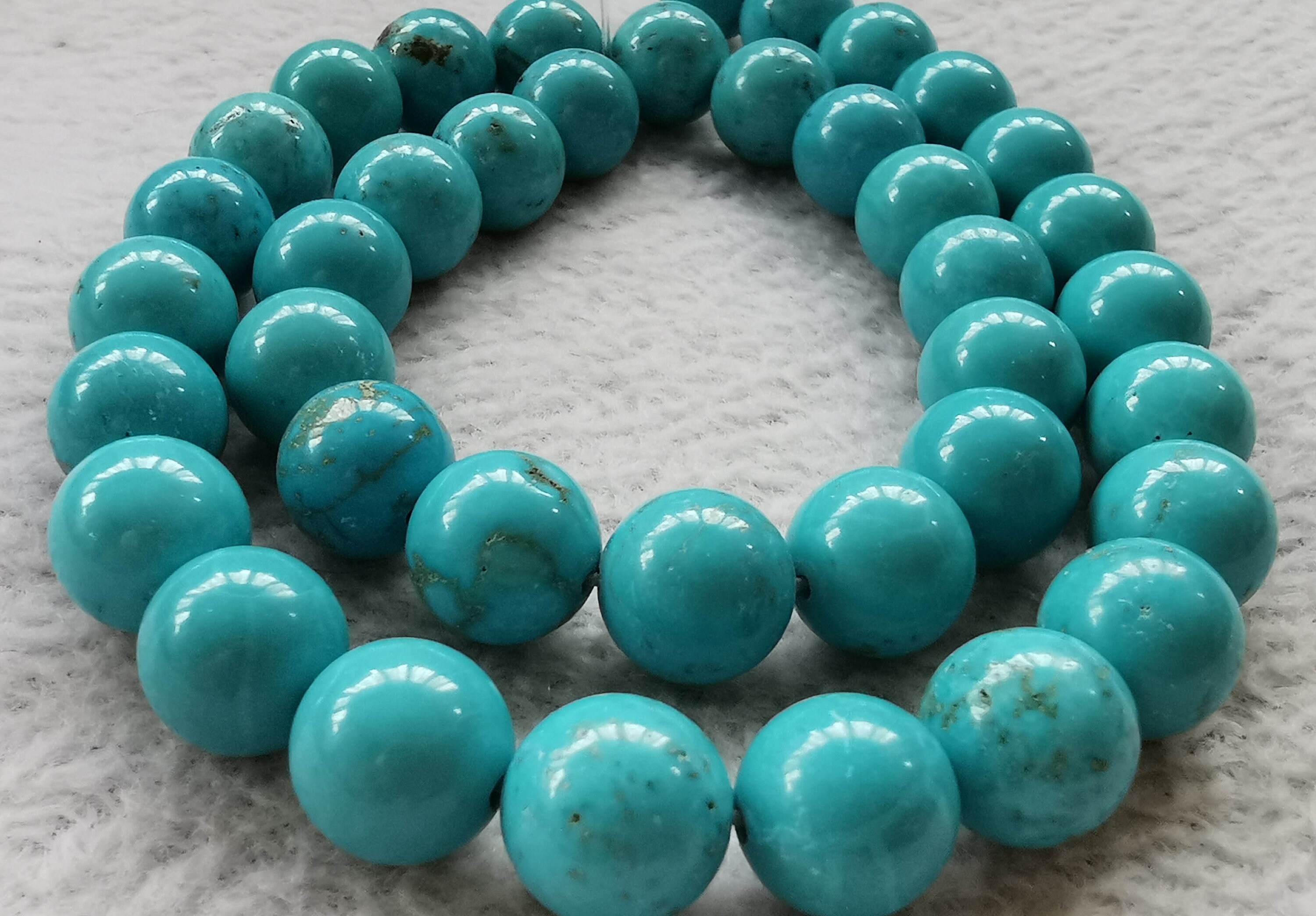 Aqua Blue Turquoise 4mm 6mm 8mm 10mm 12mm Round Beads Stabilized ...