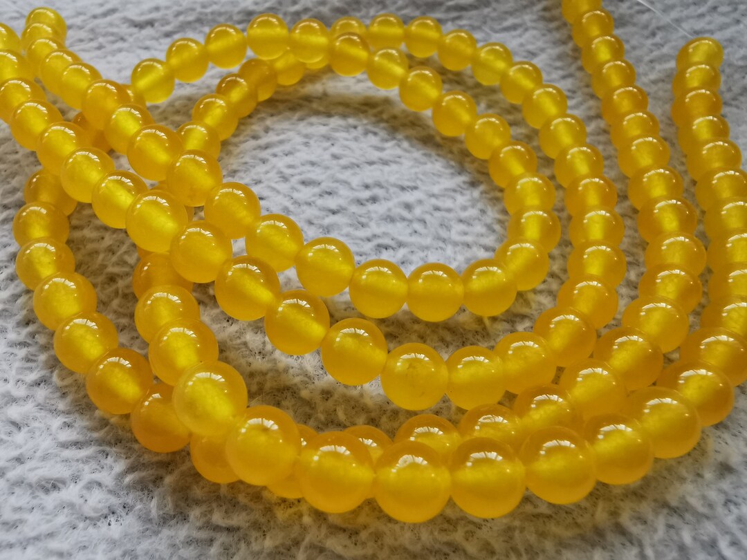 Naranjar Jade amarillo cristal de roca Piedras preciosas cuentas ...