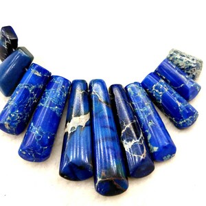 11pcs Sea Sediment Imperial Jasper Teeth Rectngle Ruby Cherry Pink ...