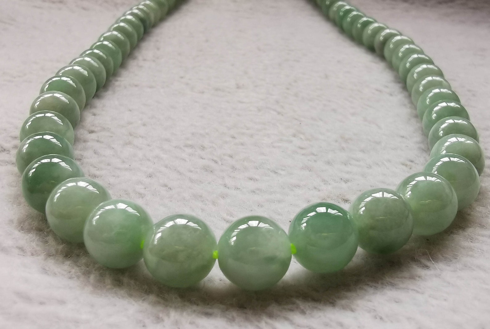 16inch Natural Burma Jadeite Round 6mm 8mm 10mm 12mm 14mm Green ...
