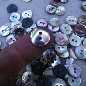 12mm Genuine Purple Red -grey Black Shell Buttons - Mother of Pearl ...