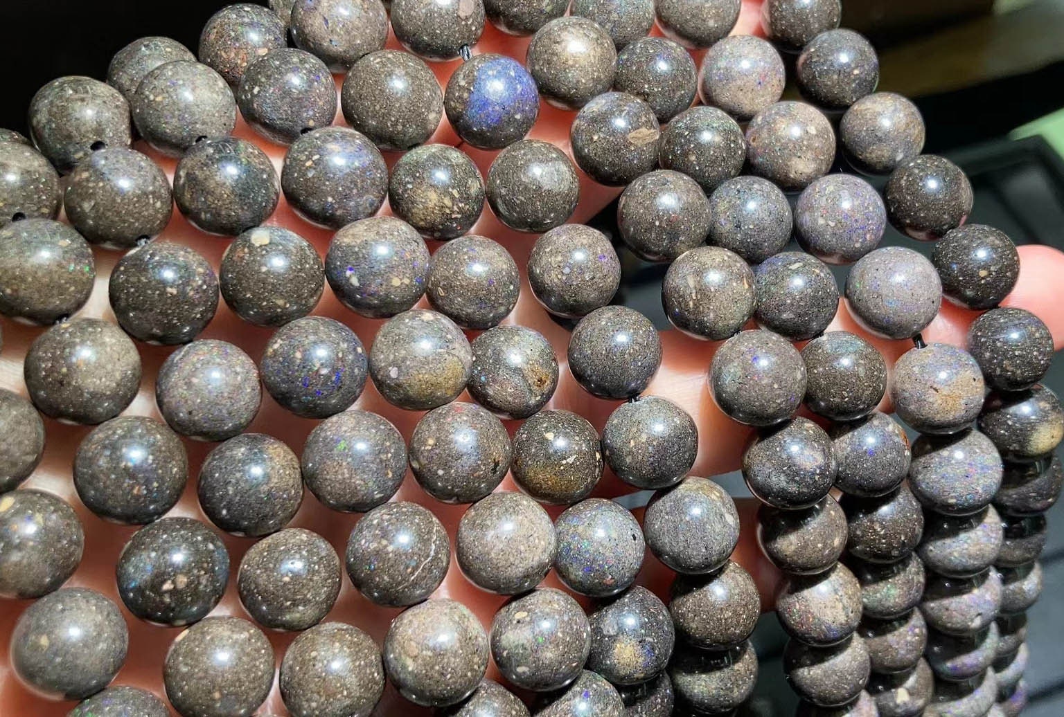 Full 16inch natural Brown Gray Opal Gemstone 6mm 8mm Round - Etsy