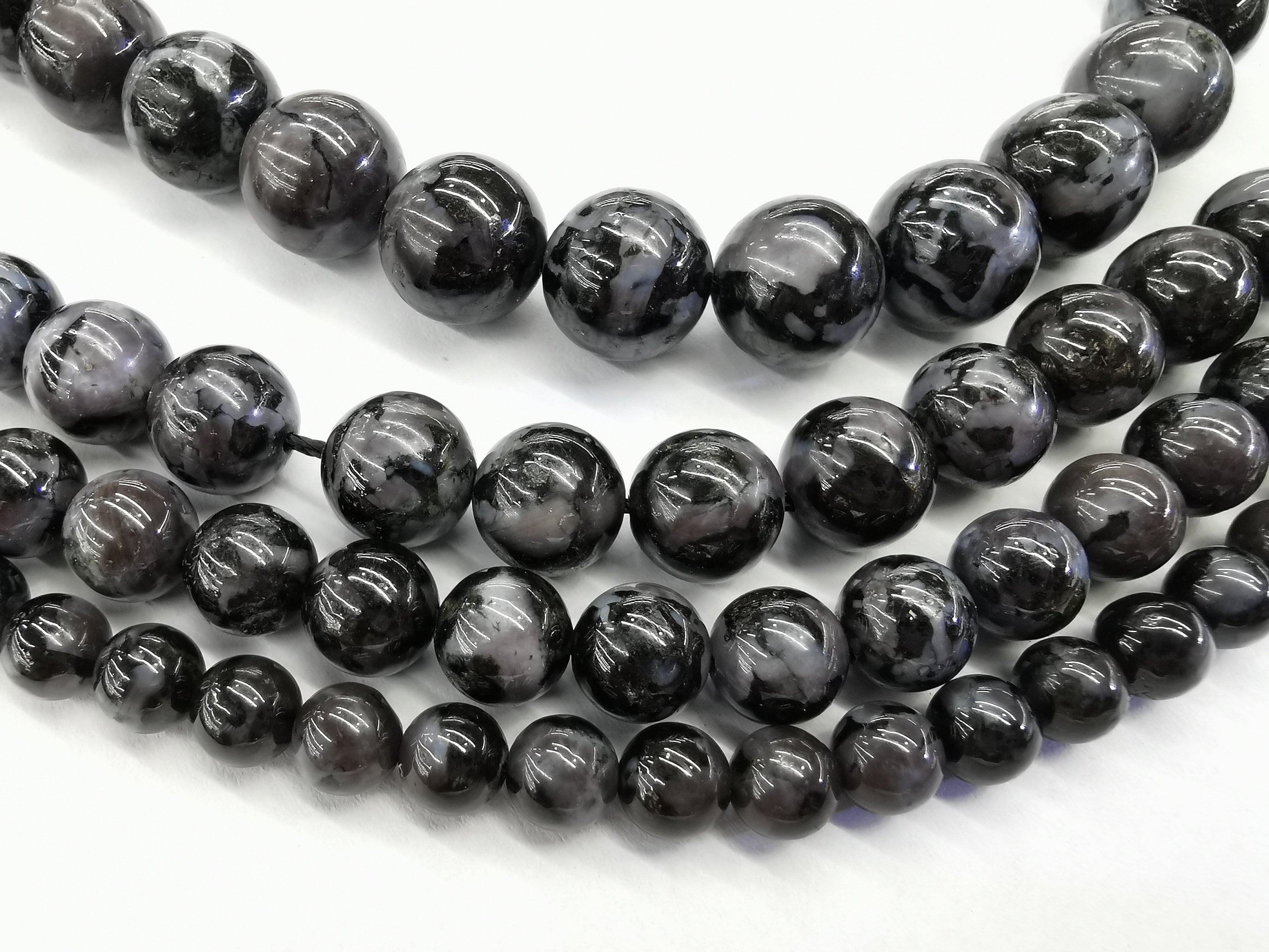 Genuine Indigo Gabbro Jewelry Purple Blue Black Round Beads - Etsy