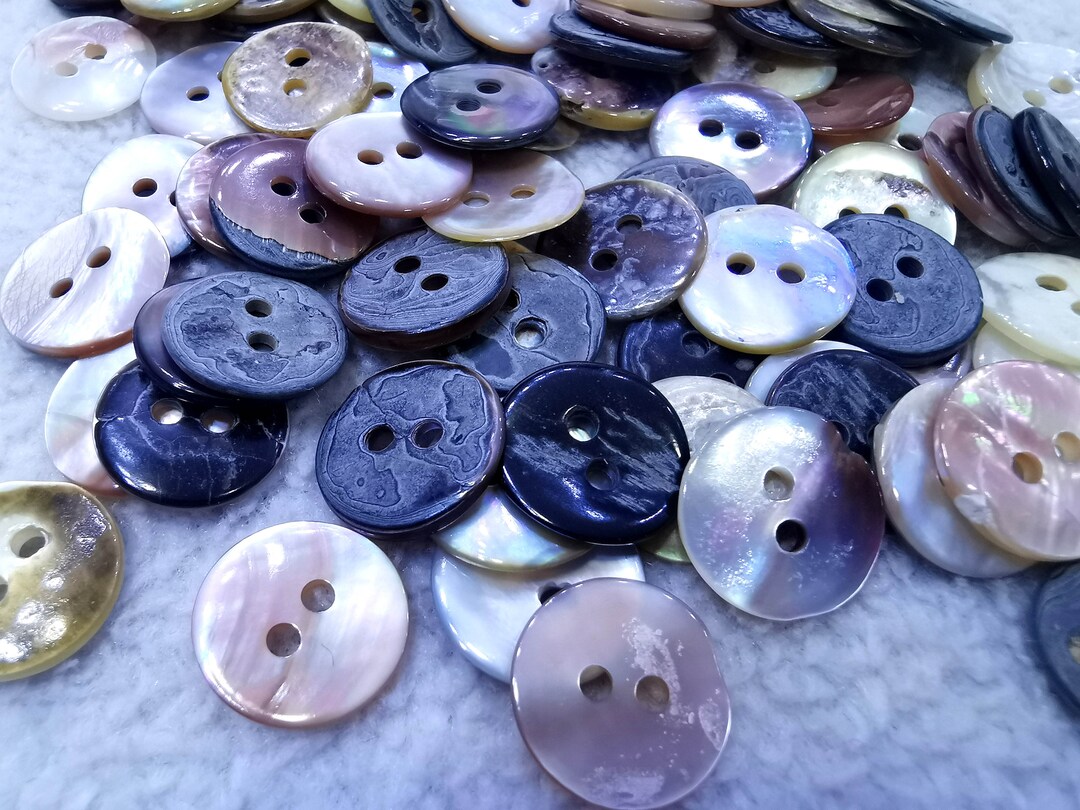 12mm Genuine Purple Red -grey Black Shell Buttons - Mother of Pearl ...