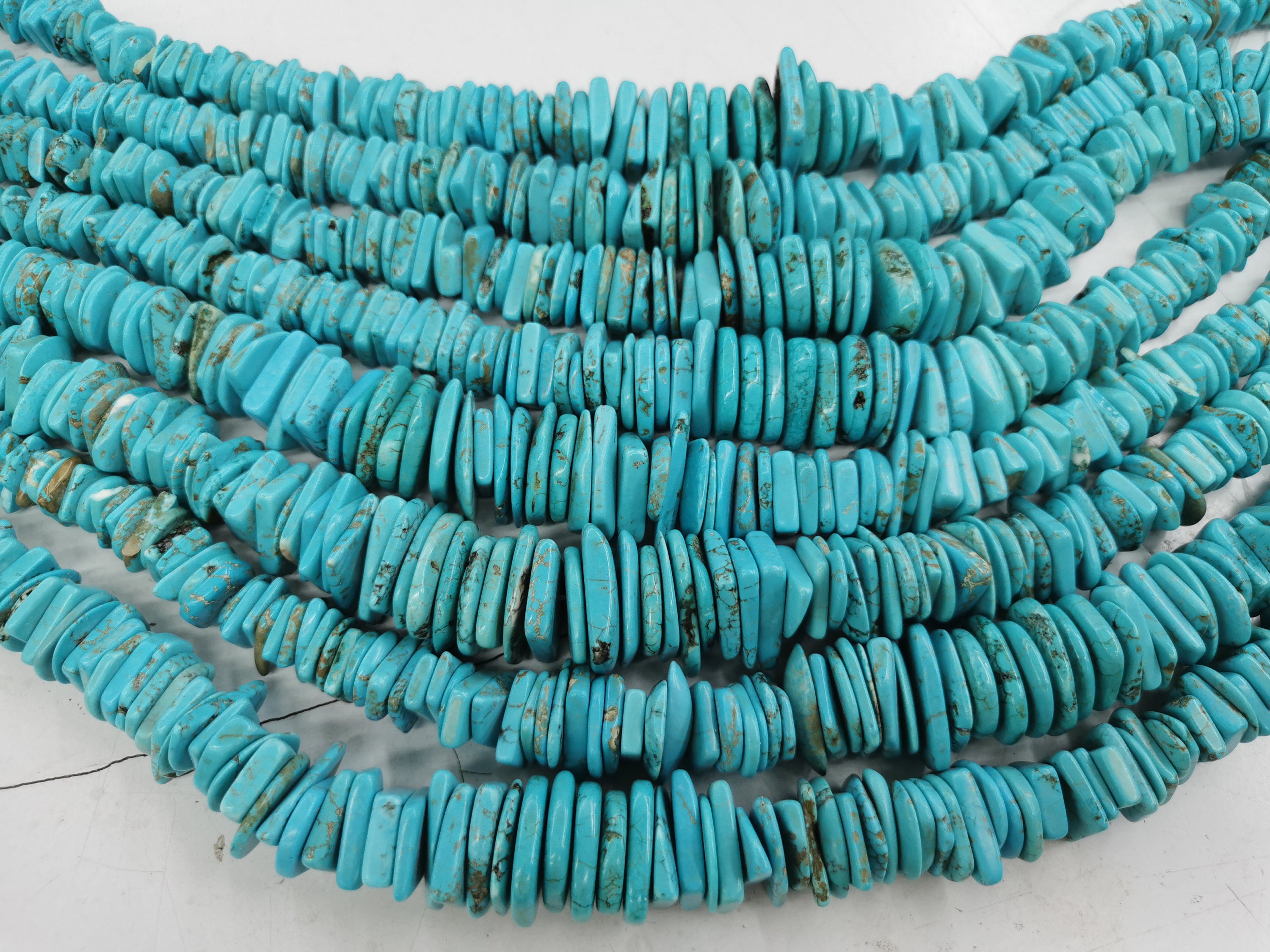 18inch Rough Turquoise Disc Heishi Loose Bead Spacers Charm - Etsy