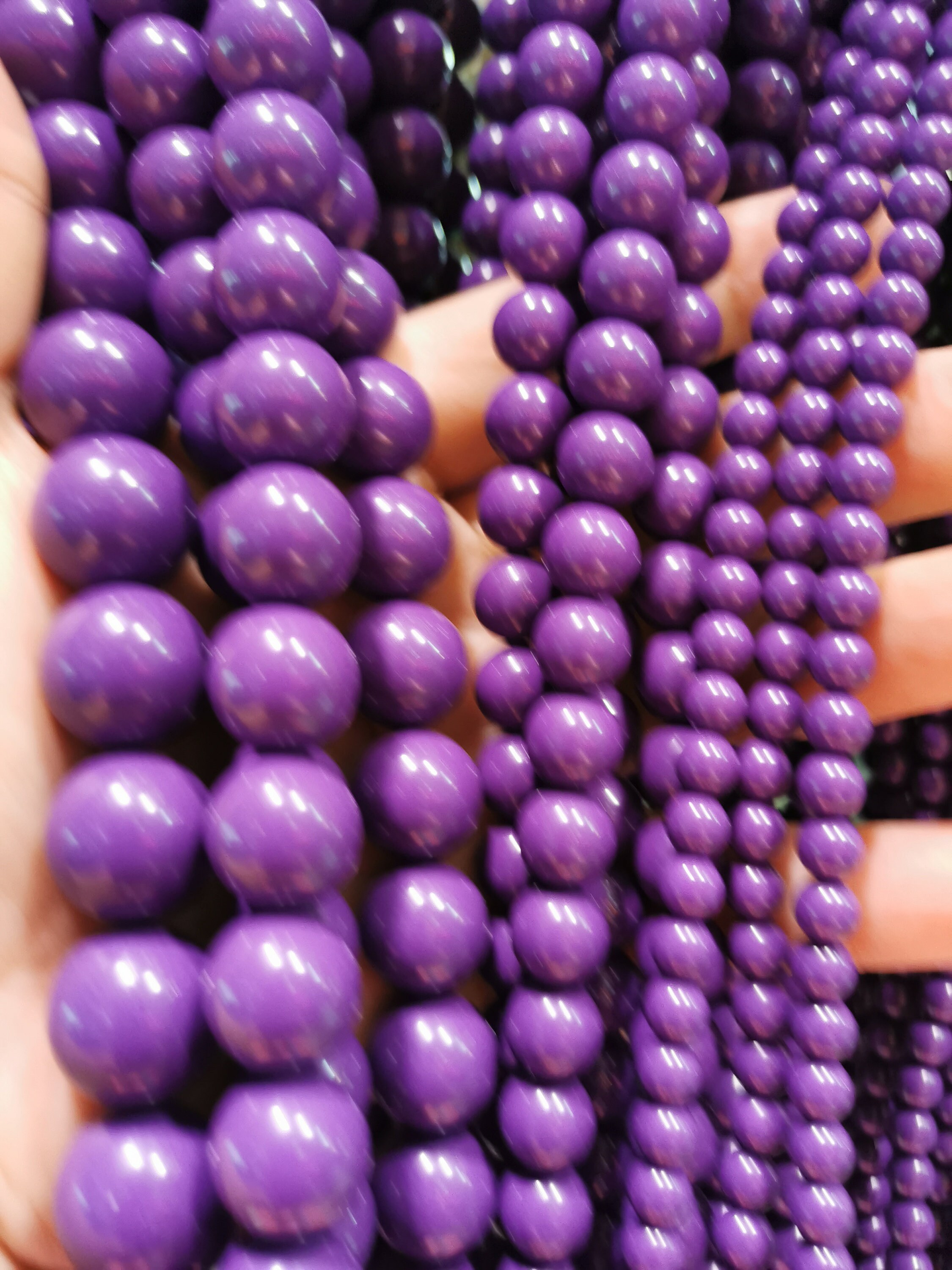 16inch Rond violet -violet synthétique turquoise perles lâches Diy ...
