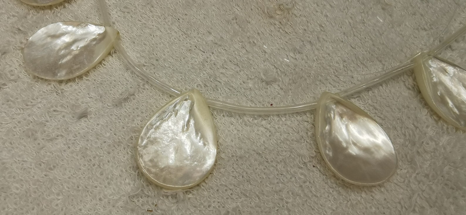 Large Genuine White MOP Shell Smooth Flat Tear Drop 16mm to 30mm 10pcs ...