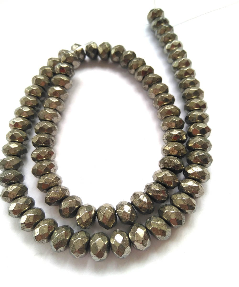16inch Genuine Pyrite Jewelry Beads 4-10mm Faceted Cut | Etsy