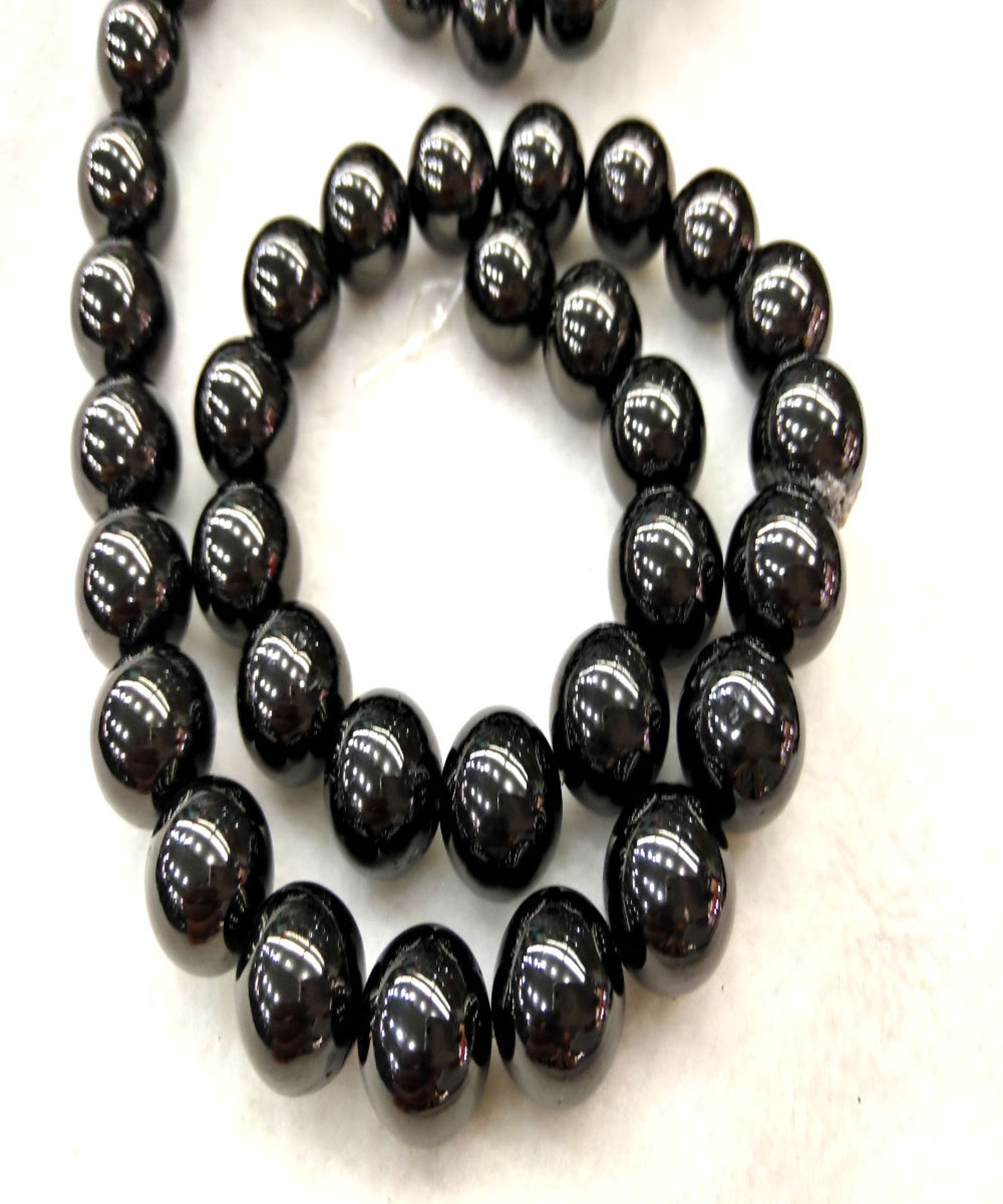 16inch Rare Natural Jet Quartz Gemstone Round Balls 4mm 6mm 8mm 10mm ...