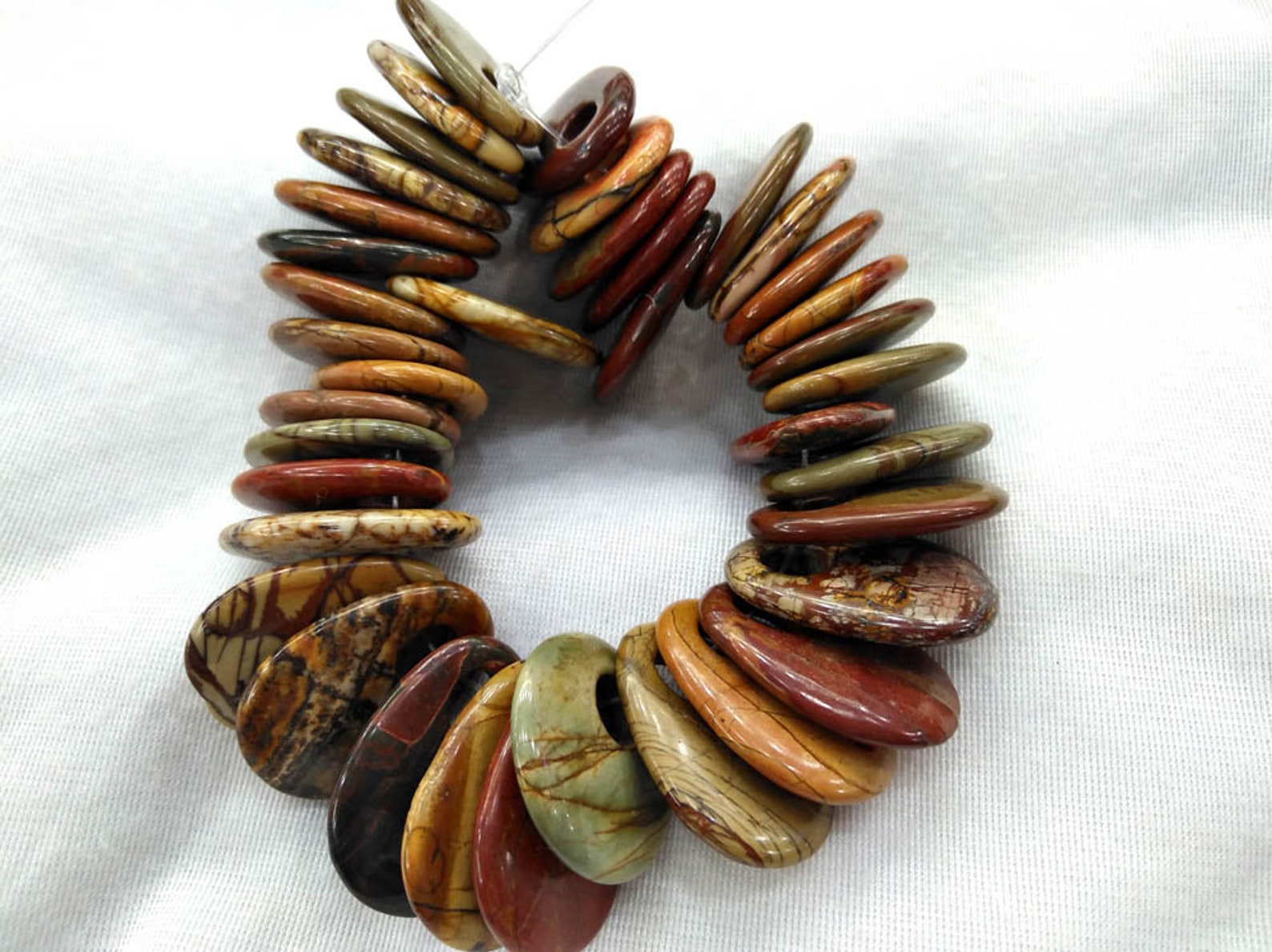 2pcs Lapis Lazulie Sea Sediment Imperial Jasper Round Donut - Etsy