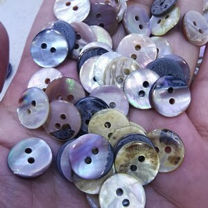 12mm Genuine Purple Red -grey Black Shell Buttons - Mother of Pearl ...
