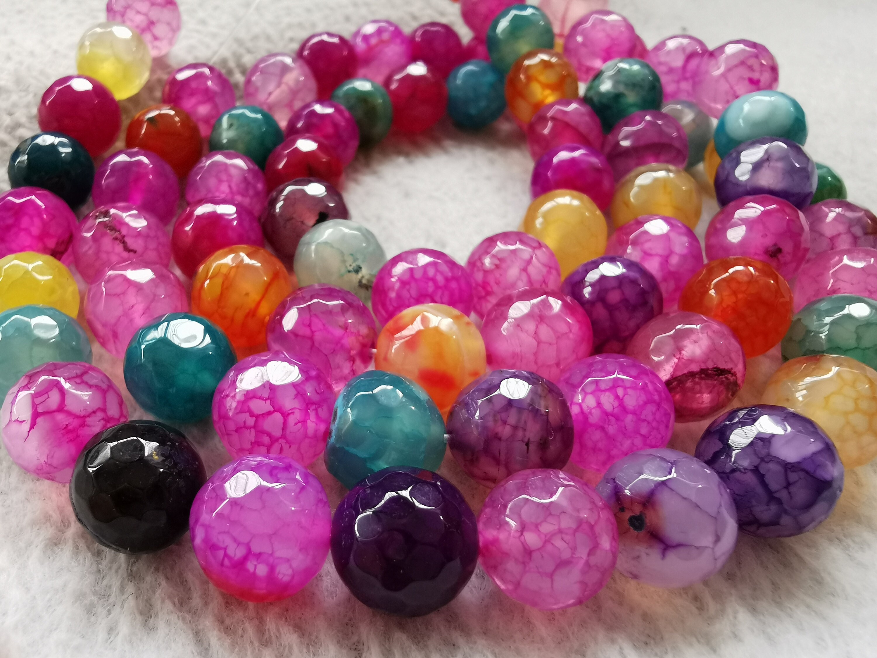 Pierre précieuse Hot Pink Fire Agate Faceted/Smooth | Etsy