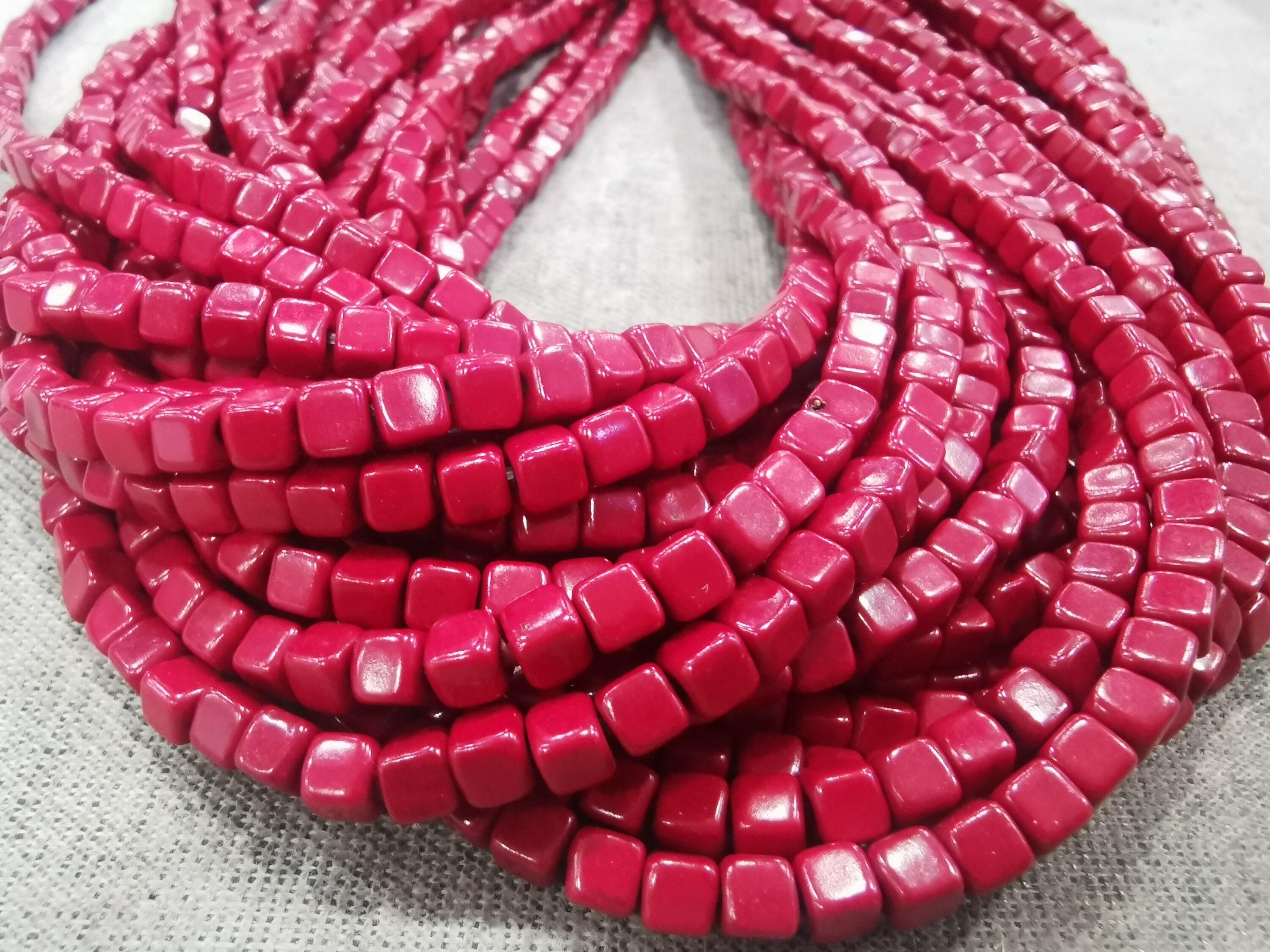 4mm 6mm 8mm Turquoise Cube Box Squre Beads for Jewelry Making Supply ...