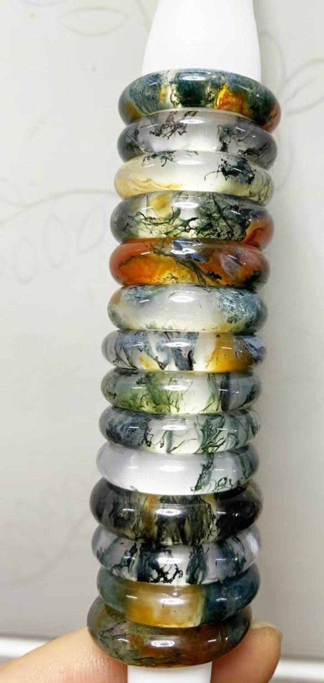 100% Rare Natural Real Moss Ring, Nature Ring, Gold Moss Ring, Green ...