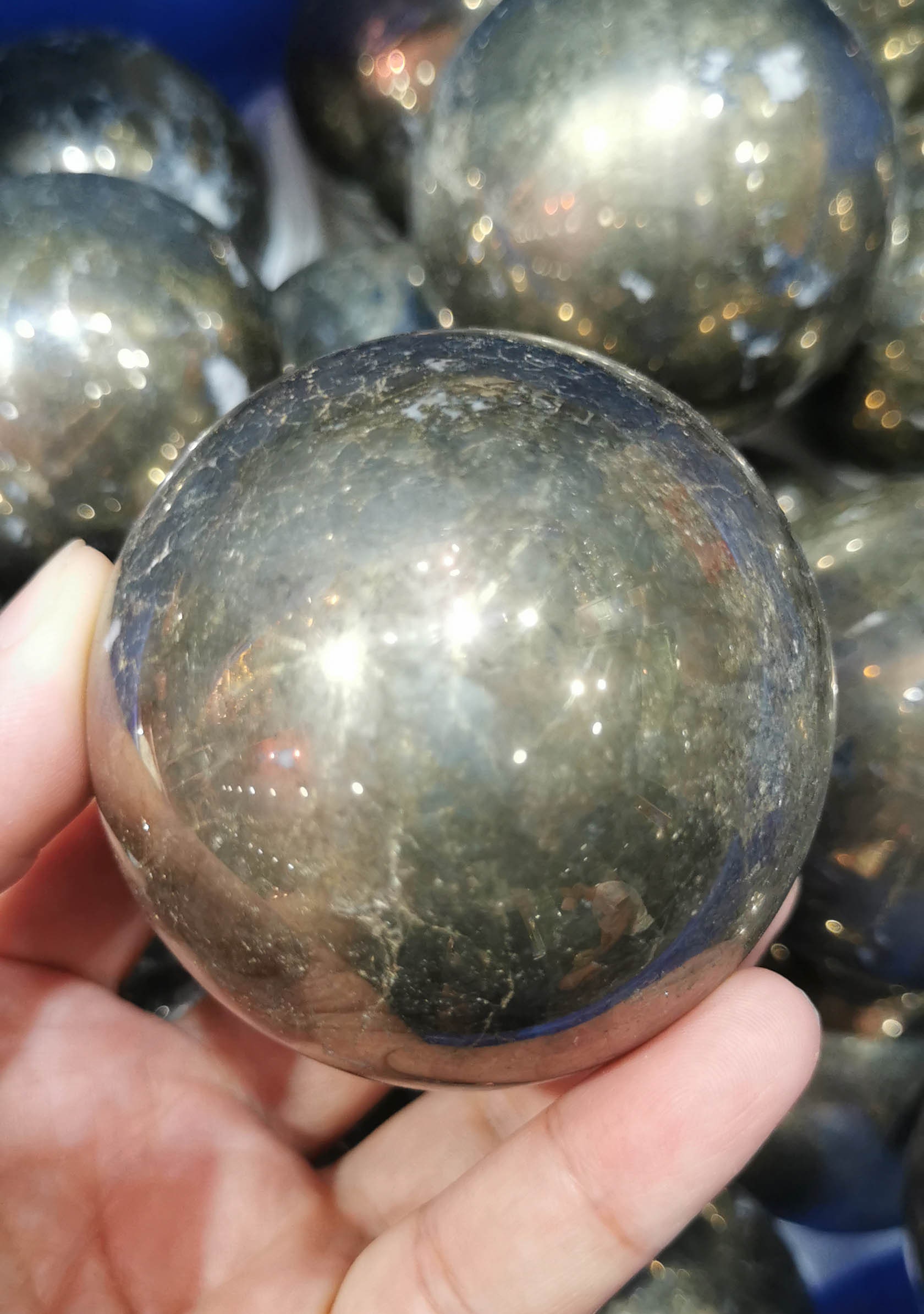 Genuine Pyrite Sphere Real Stone Sphere iron golden | Etsy