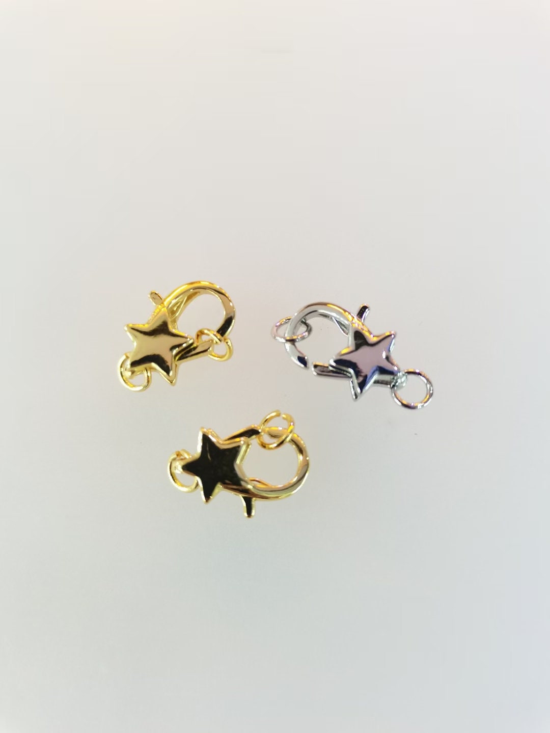 6pcs- Star Spring Gate Ring, Push Gate Ring,10-20mm Drop Pearl Teardrop ...