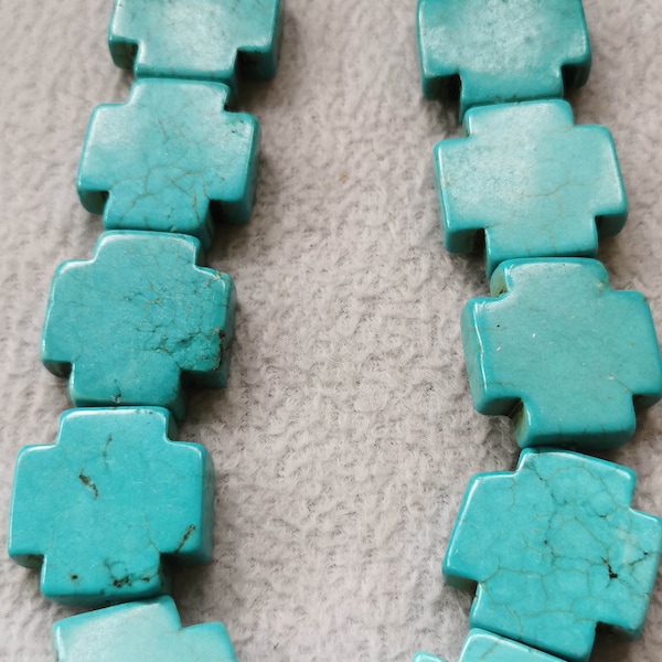 Turquoise Cross Bead - Etsy