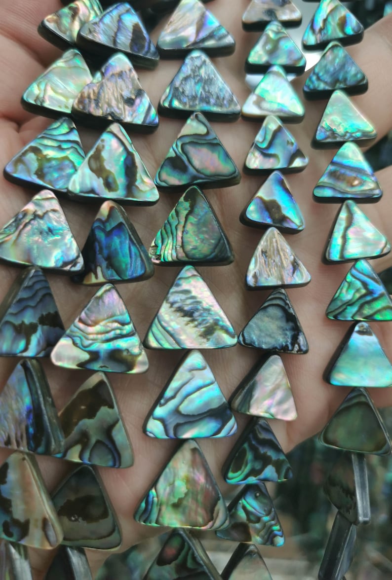 16inch Strand abalone Shell Triangle Beads Paua Shell - Etsy