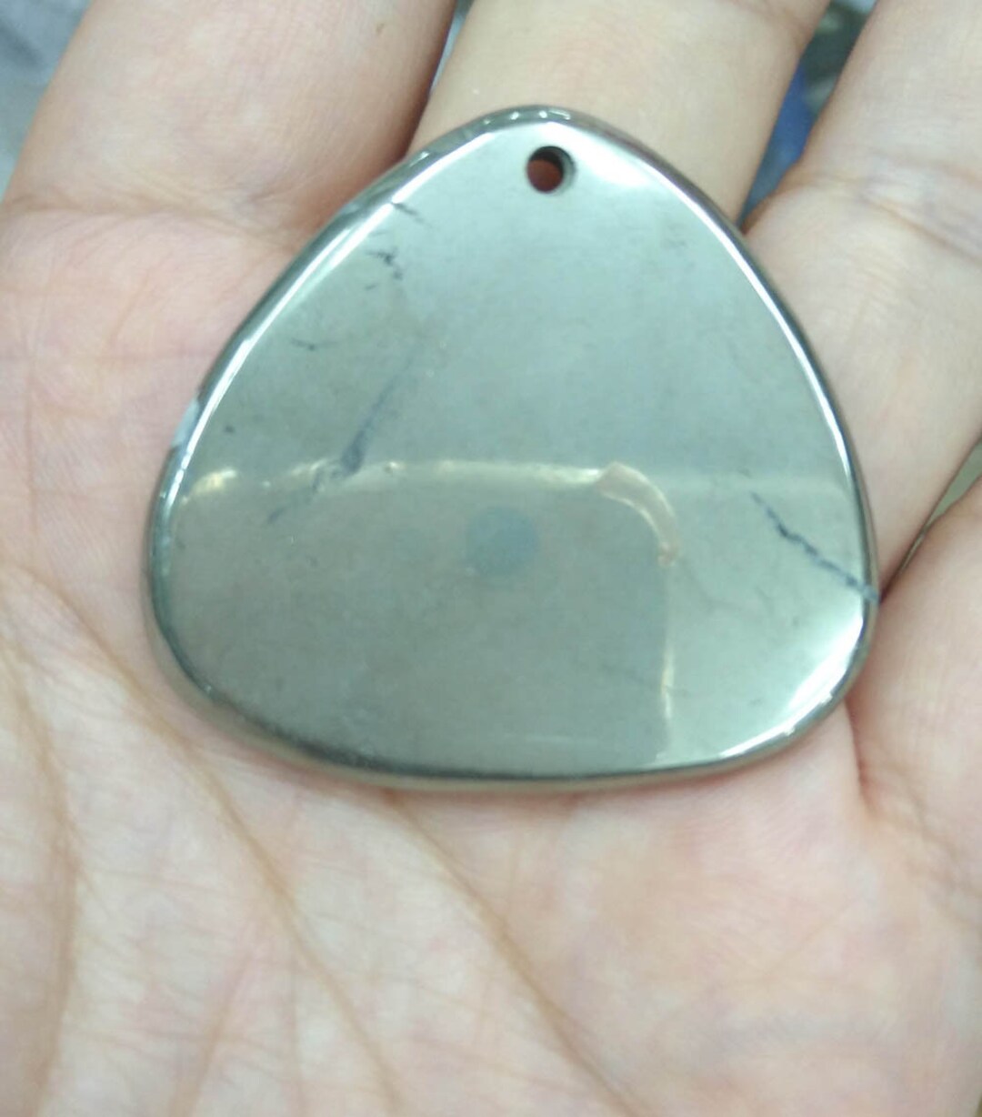 2pcs Pyrite Charm Pendant- 35mm Triangle Charm Pendant - Natural Pyrite ...