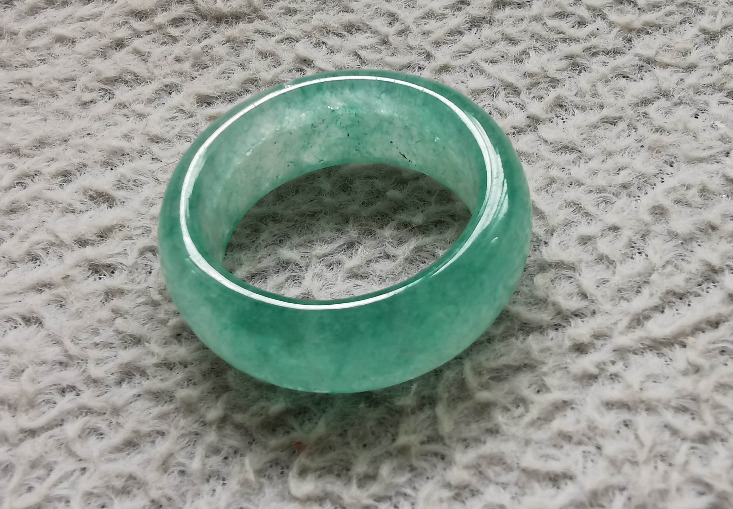 High Quality Canadian Jade Narrow Band Ring 6mm - Ring - Jade Ring ...