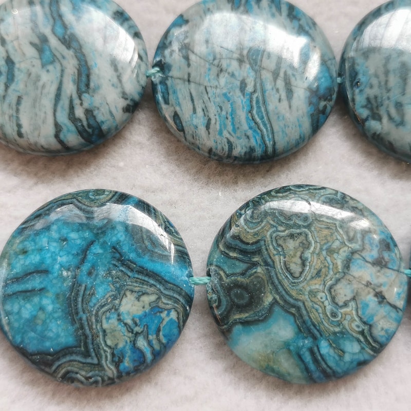 Blue Jasper Beads - Etsy