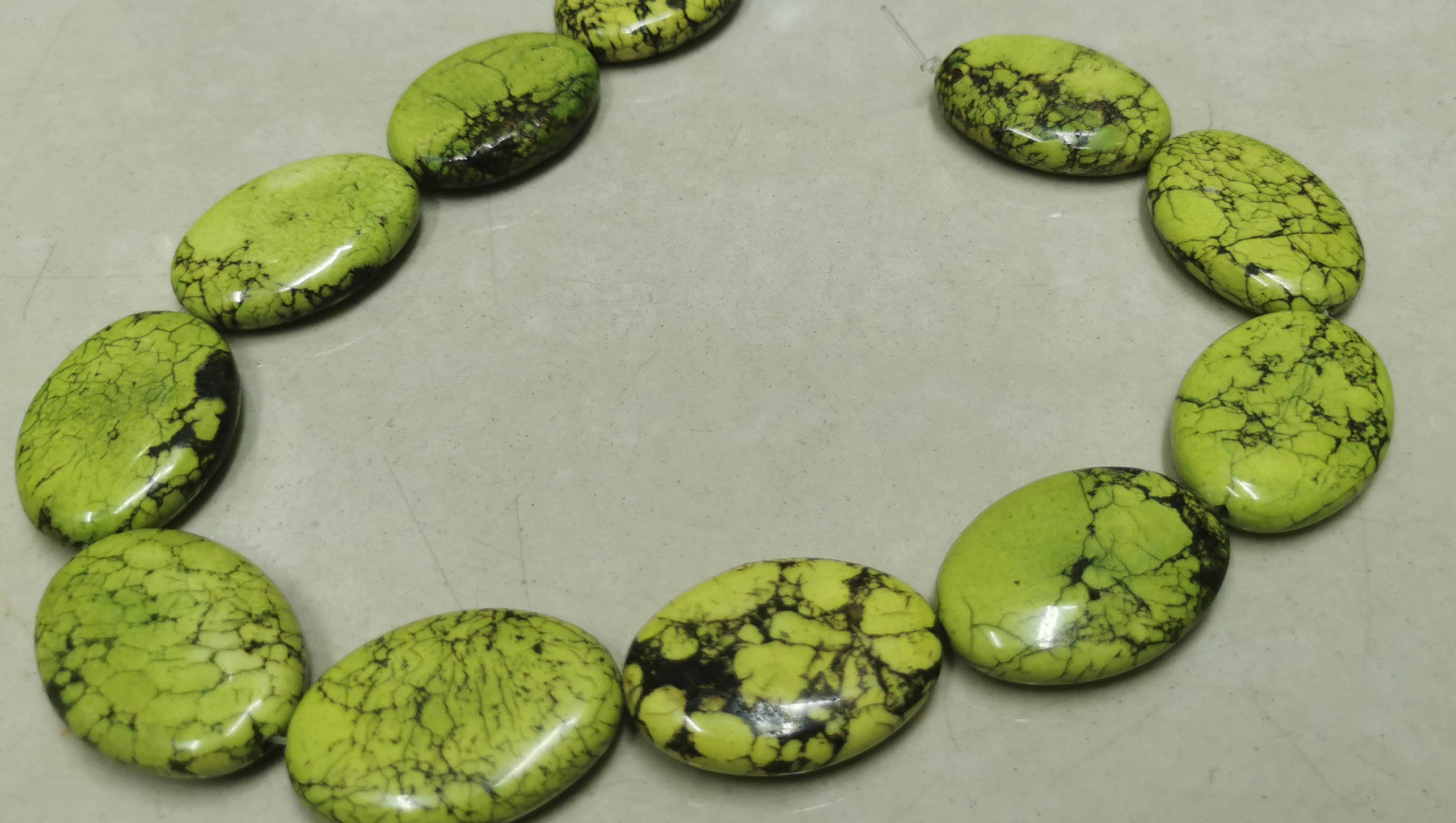 Rare Large Yellow Green Matrix Turquoise Gemston Oval Egg - Etsy