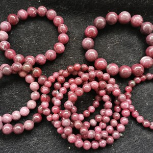 Natural Ruby Bracelet, Genuine Ruby Bracelet, Round Ruby-epidote July ...