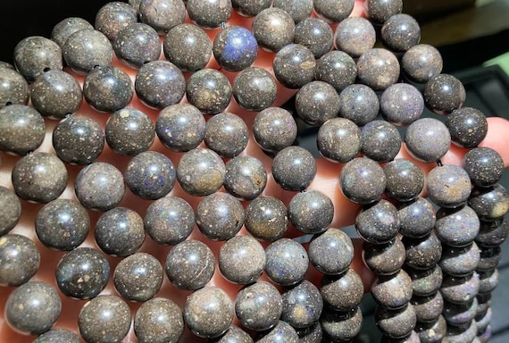 Full 16inch natural Brown Gray Opal Gemstone 6mm 8mm Round - Etsy