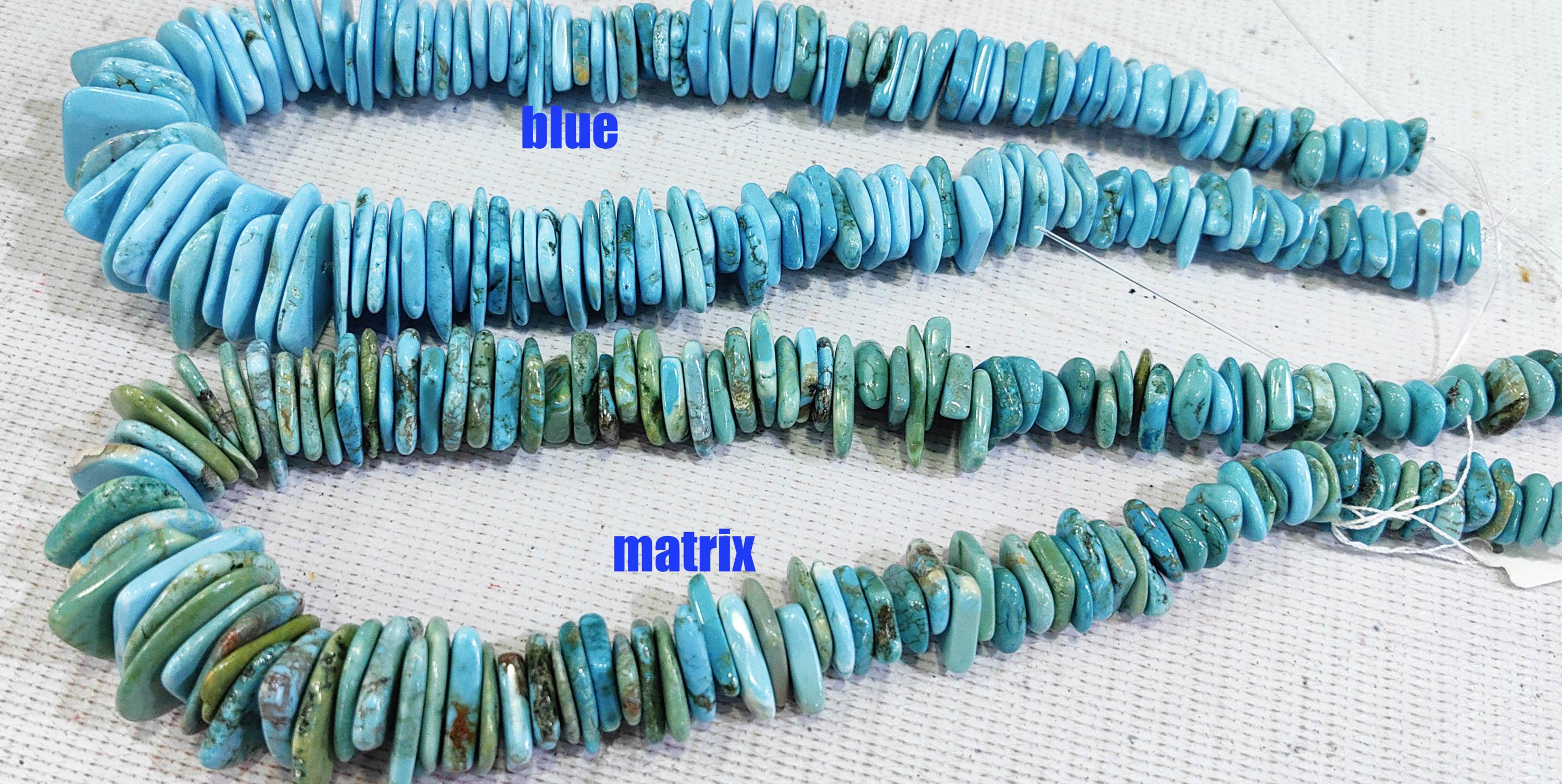 18" L--bone White -rainbow- Maxtrix Blue Turquoise Magnesite Drilled ...